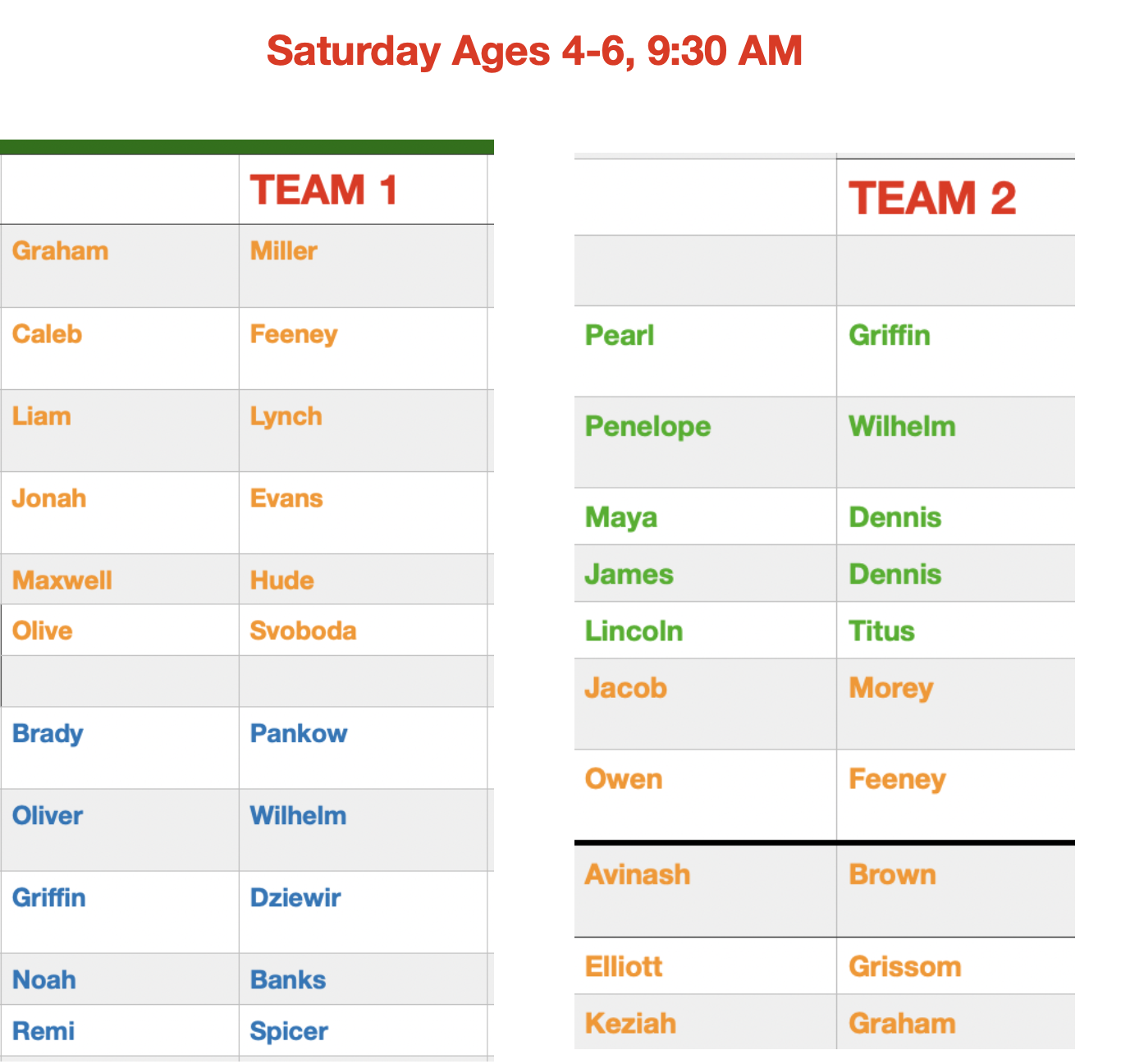 Team Roster | Soccer Kickers
